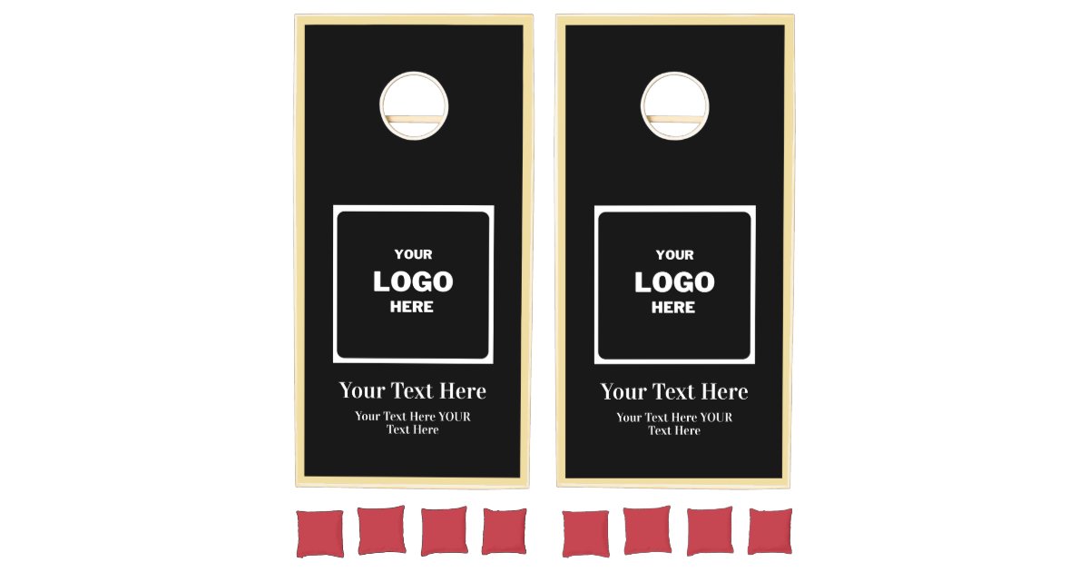 Custom Business Logo Branded Professional Family Cornhole Set | Zazzle
