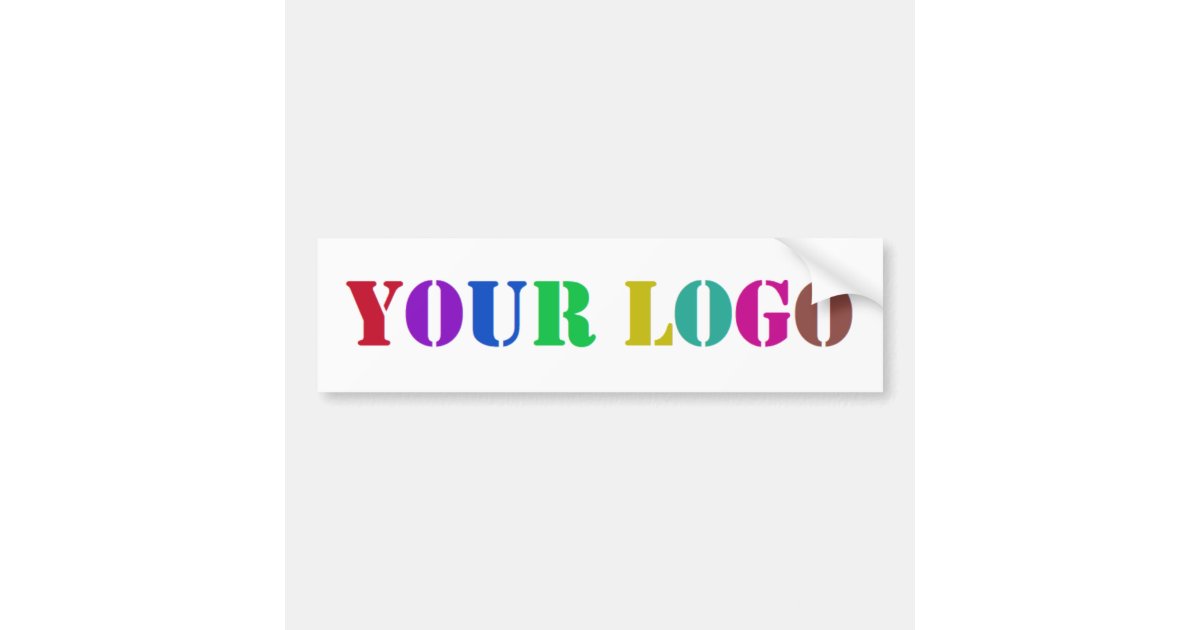 Custom Business Logo Bumper Stickers Template | Zazzle