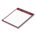 Custom Business Logo Burgundy Branded Promotional Notepad | Zazzle