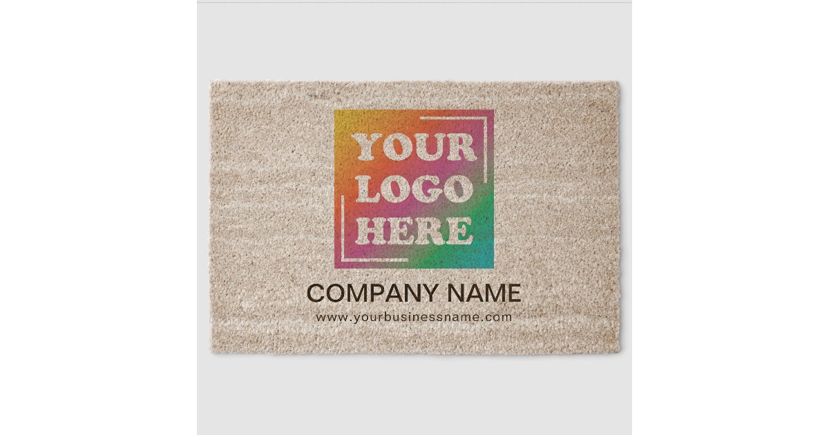 Custom Business Logo, Business Company Fiber Doormat | Zazzle