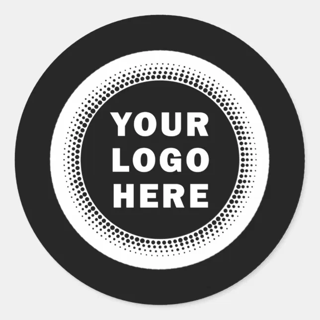 Custom Business Logo Classic Round Sticker | Zazzle