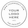 Custom Business Logo Classic Round Sticker | Zazzle