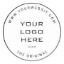 Custom Business Logo Classic Round Sticker | Zazzle