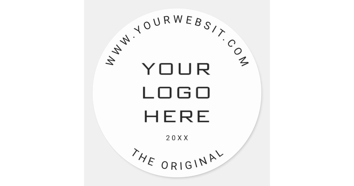 Custom Business Logo Classic Round Sticker | Zazzle