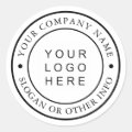 Custom Business Logo Classic Round Sticker | Zazzle