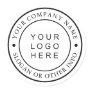 Custom Business Logo Classic Round Sticker | Zazzle