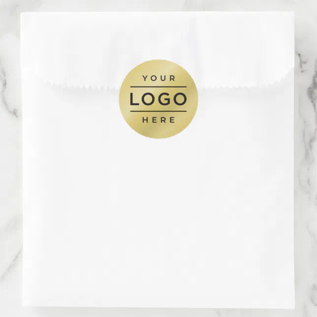 Custom Business Logo Company Branded Classic Round Sticker | Zazzle