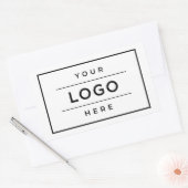 Custom Business Logo Company Branded Rectangular Sticker | Zazzle