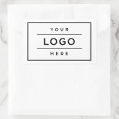 Custom Business Logo Company Branded Rectangular Sticker | Zazzle