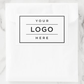 Custom Business Logo Company Branded Rectangular Sticker | Zazzle