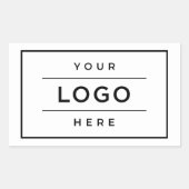 Custom Business Logo Company Branded Rectangular Sticker | Zazzle
