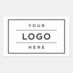 Custom Business Logo Company Branded Rectangular Sticker | Zazzle