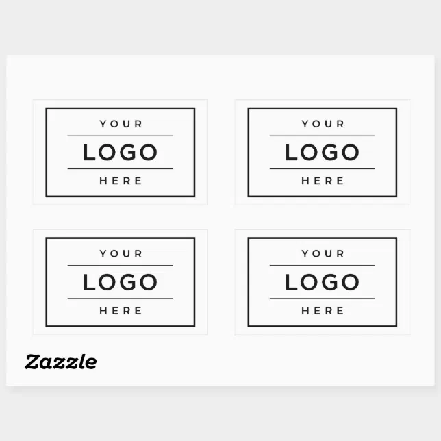 Custom Business Logo Company Branded Rectangular Sticker | Zazzle
