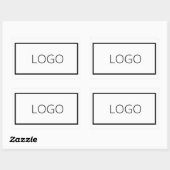 Custom Business Logo Company Branded Rectangular Sticker | Zazzle
