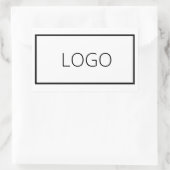Custom Business Logo Company Branded Rectangular Sticker | Zazzle