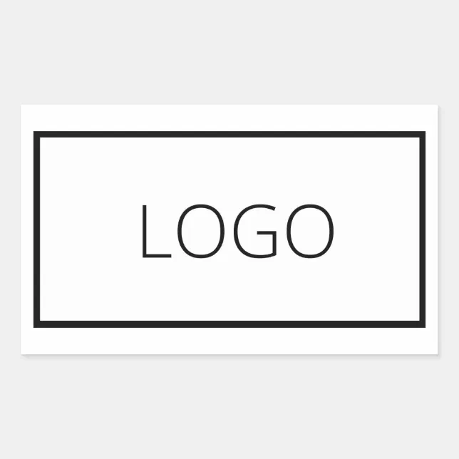 Custom Business Logo Company Branded Rectangular Sticker | Zazzle