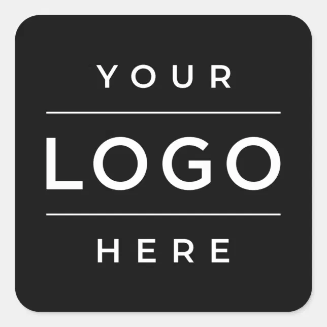 Custom Business Logo Company Branded Square Sticker | Zazzle