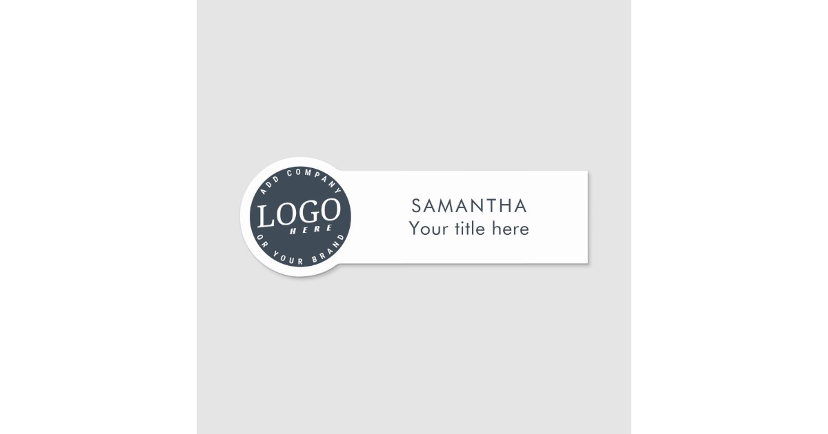 Custom Business Logo Company Employee Name Tag | Zazzle