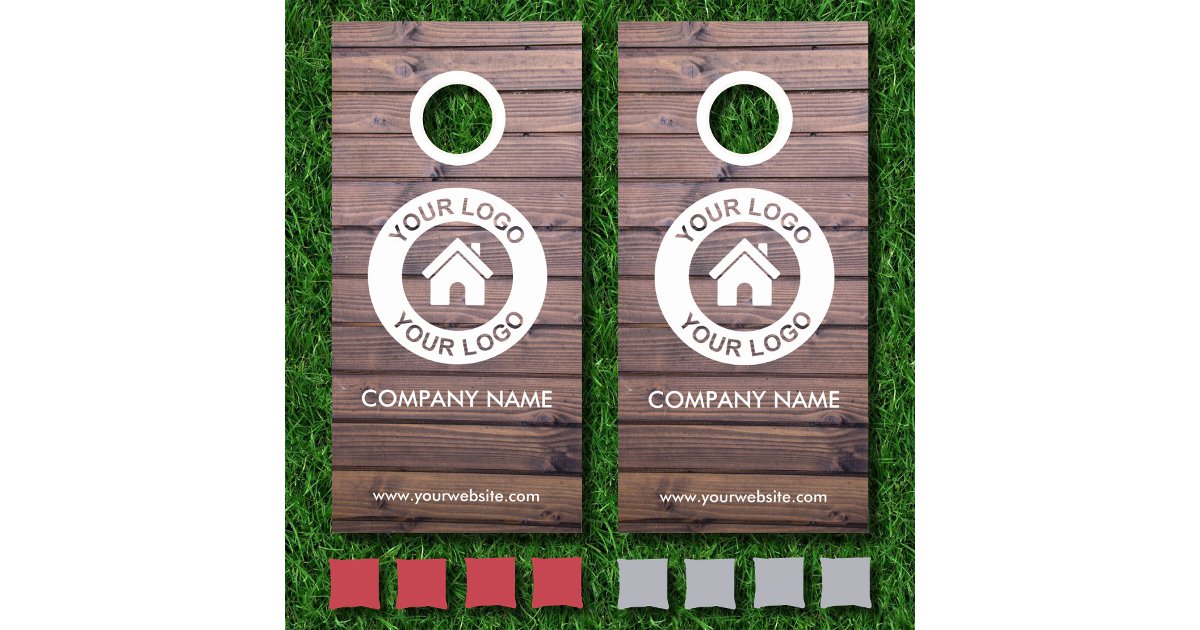 Custom Business Logo Company Event Party Cornhole Set | Zazzle