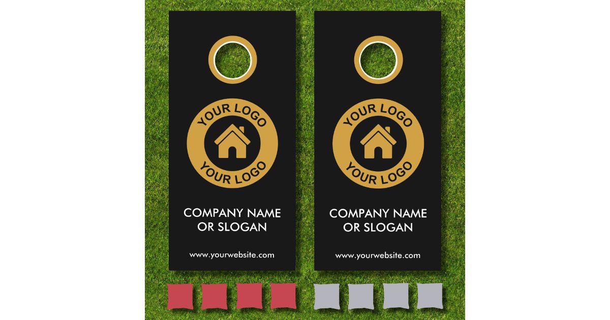 Custom Business Logo Company Event Party Cornhole Set | Zazzle