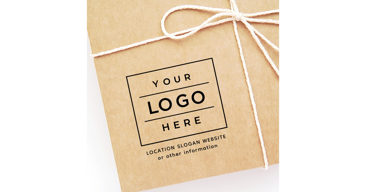 Custom Business Logo Company Information Branded Self-inking Stamp | Zazzle