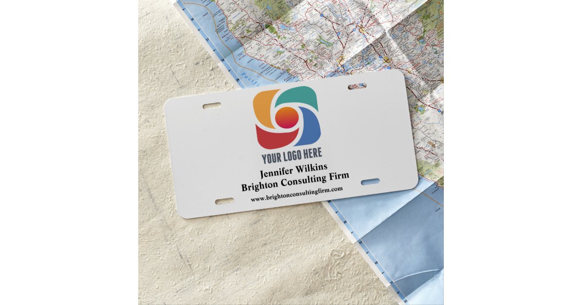 Custom Business Logo Company Marketing License Plate | Zazzle