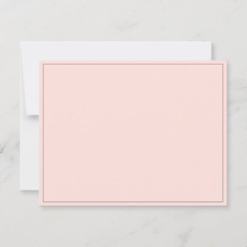 Custom Business Logo Company Name Gray Line Pink Note Card | Zazzle
