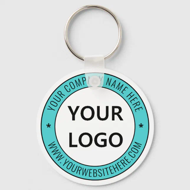 Custom Business Logo Company Personalized Keychain | Zazzle