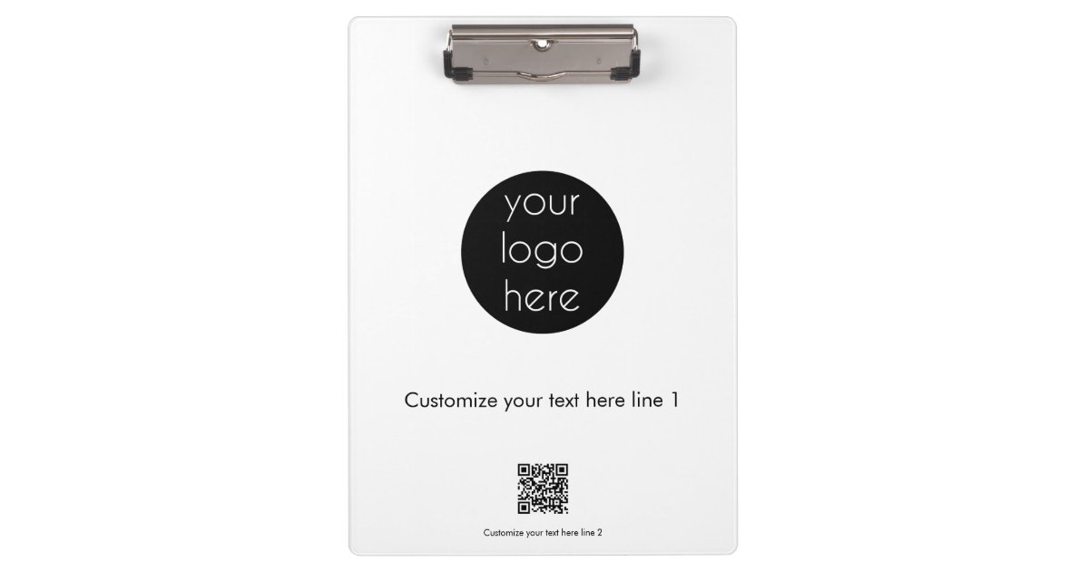 Custom Business Logo Company Promotional Clipboard | Zazzle