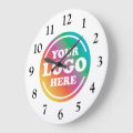 Custom Business Logo, Company Promotional Large Clock | Zazzle