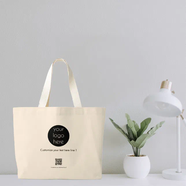 Custom Business Logo Company Promotional Large Tote Bag | Zazzle