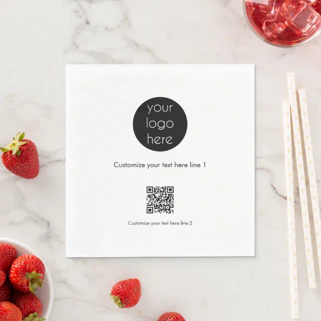 Custom Business Logo Company Promotional Napkins | Zazzle