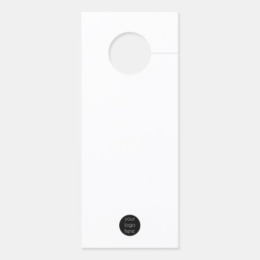 Custom Business Logo Company Promotional QR Code Door Hanger | Zazzle