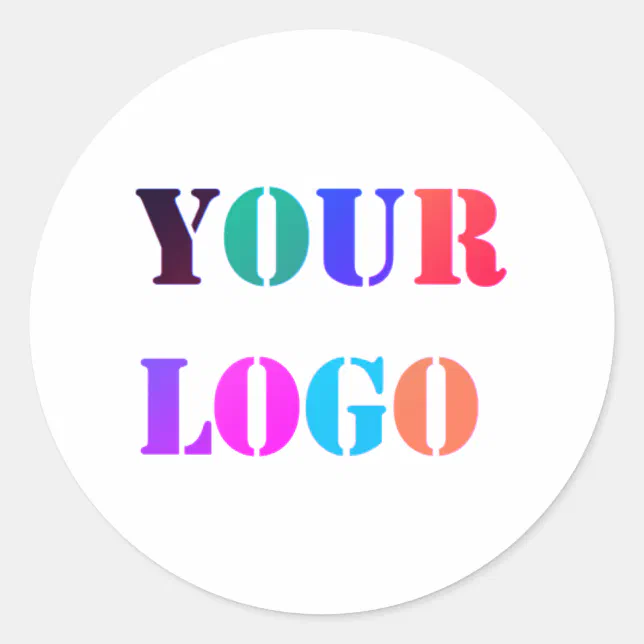 Custom Business Logo Company Promotional Sticker | Zazzle