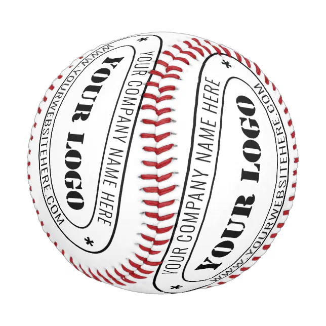 Custom Business Logo Company Stamp Personalized Baseball | Zazzle