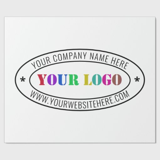 Custom Business Logo Company Stamp - Personalized Wrapping Paper | Zazzle