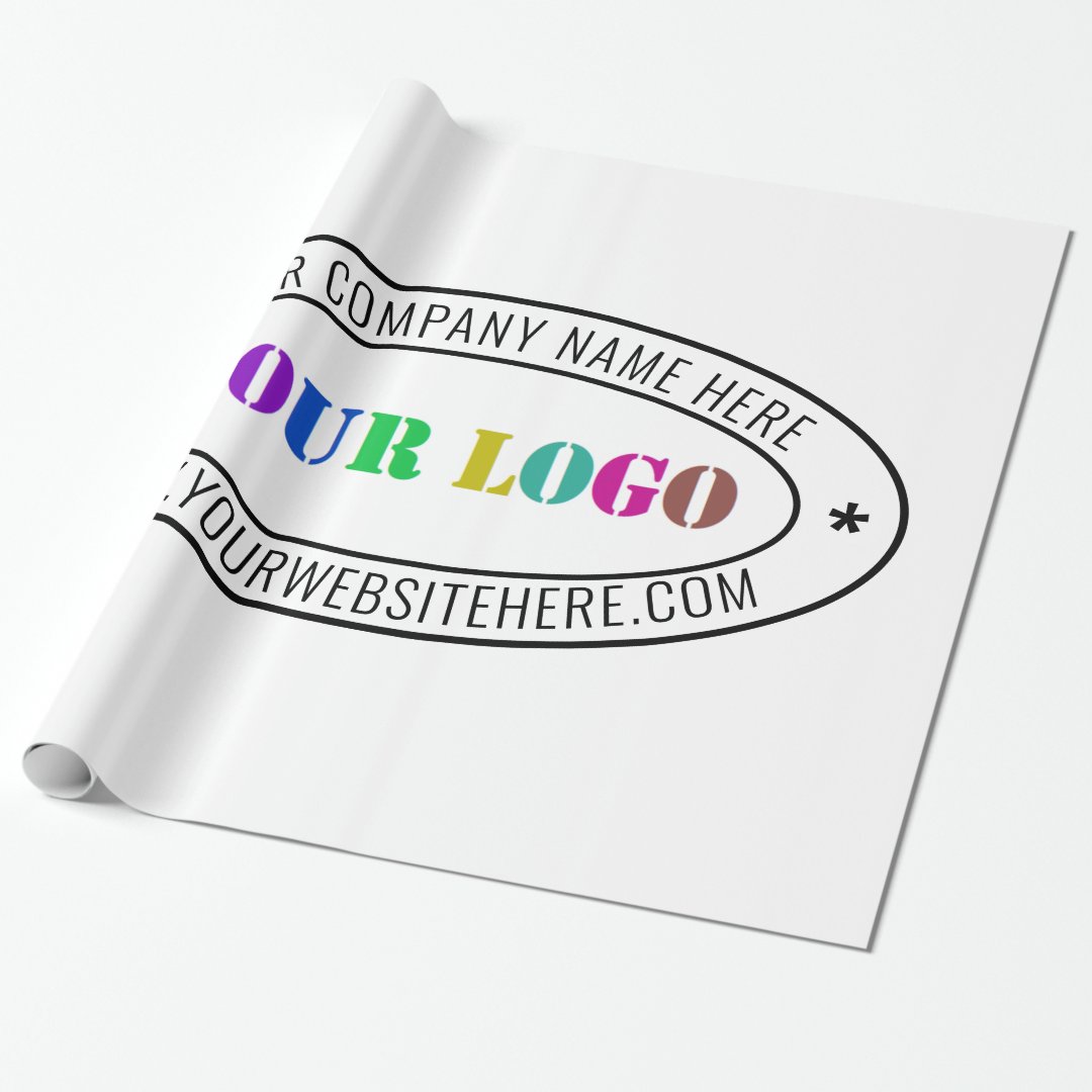 Custom Business Logo Company Stamp - Personalized Wrapping Paper | Zazzle