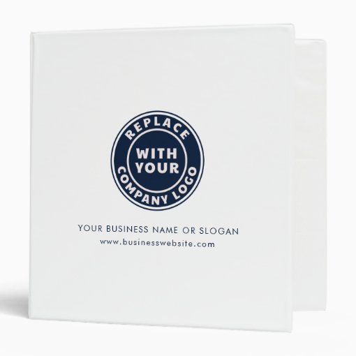 Custom Business Logo Corporate Branded 3 Ring Binder | Zazzle