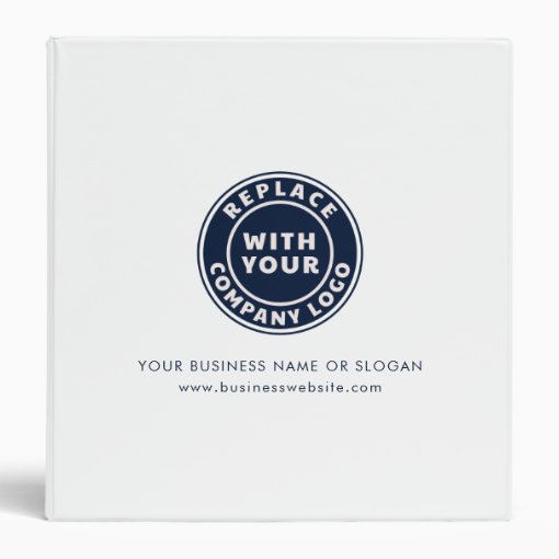 Custom Business Logo Corporate Branded 3 Ring Binder | Zazzle