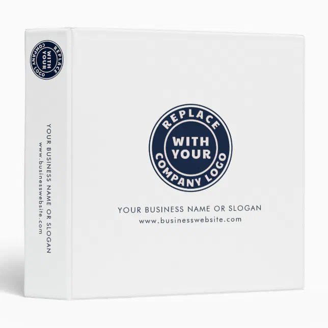 Custom Business Logo Corporate Branded 3 Ring Binder | Zazzle