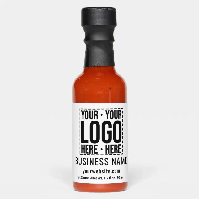 Custom Business Logo Corporate Company Modern Cool Hot Sauces | Zazzle