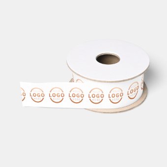 Custom Business Logo Corporate Marketing Promo Grosgrain Ribbon | Zazzle