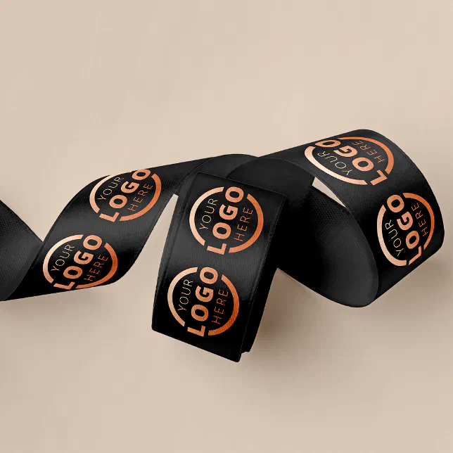 Custom Business Logo Corporate Marketing Promo Satin Ribbon | Zazzle