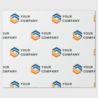 Custom Business Logo Corporate Wrapping Paper | Zazzle