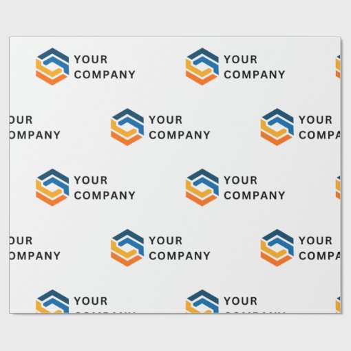 Custom Business Logo Corporate Wrapping Paper | Zazzle