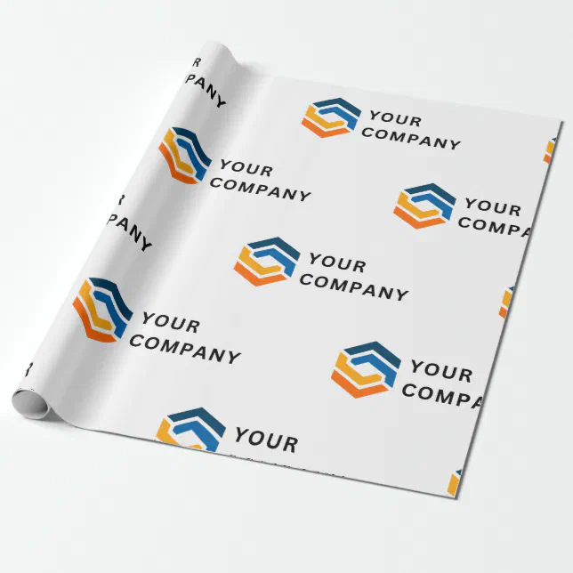 Custom Business Logo Corporate Wrapping Paper | Zazzle