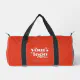 Custom Business Logo Cute Stylish Cool Red Duffle Bag | Zazzle