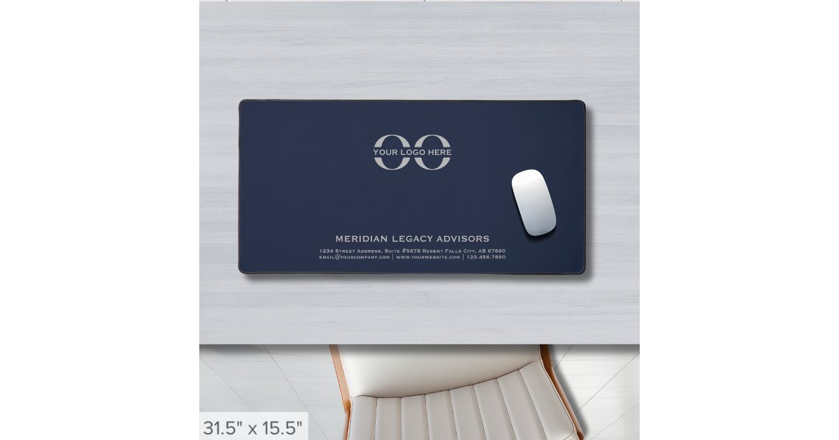 Custom Business Logo Desk Mat | Zazzle