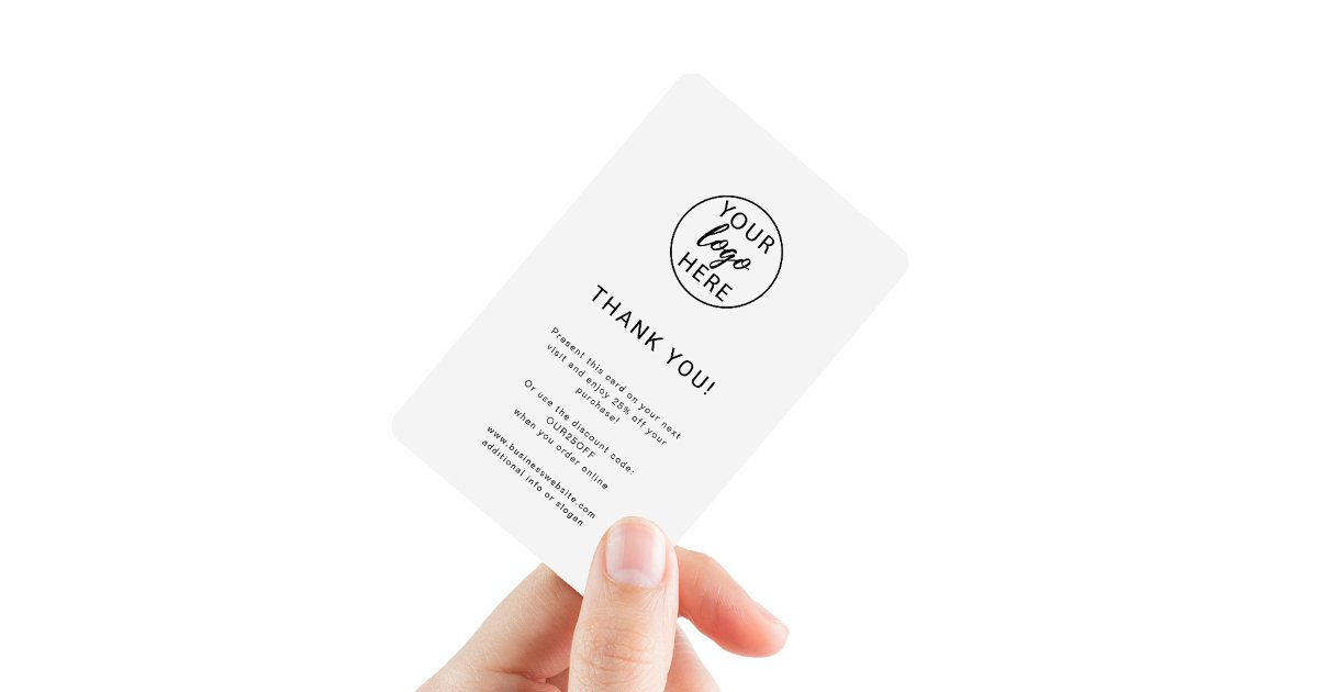 Custom Business Logo Discount Card | Zazzle