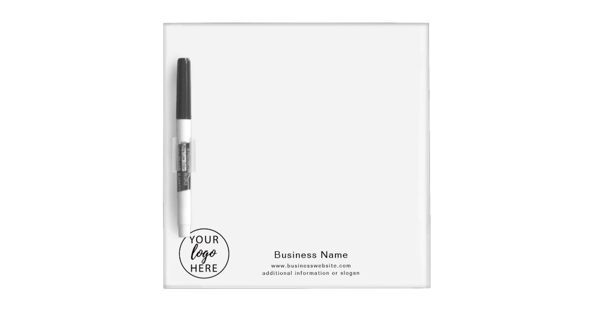 Custom Business Logo Dry Erase Board | Zazzle